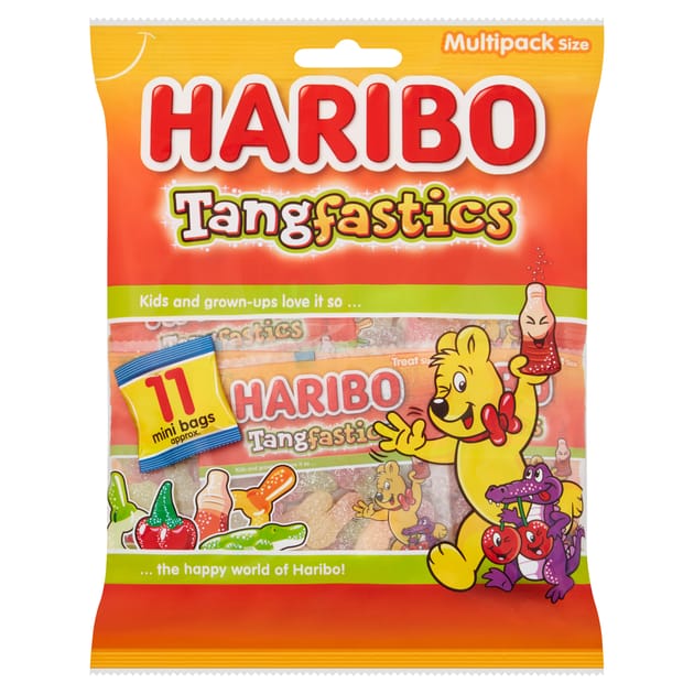 Haribo Tangfastics Multipack 11 Mini Bags 176g | Home Bargains