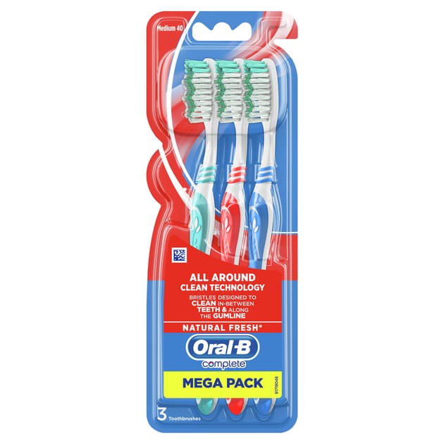 Oral-B Complete All Around Clean Technology Toothbrushes 3 Pack | Home ...