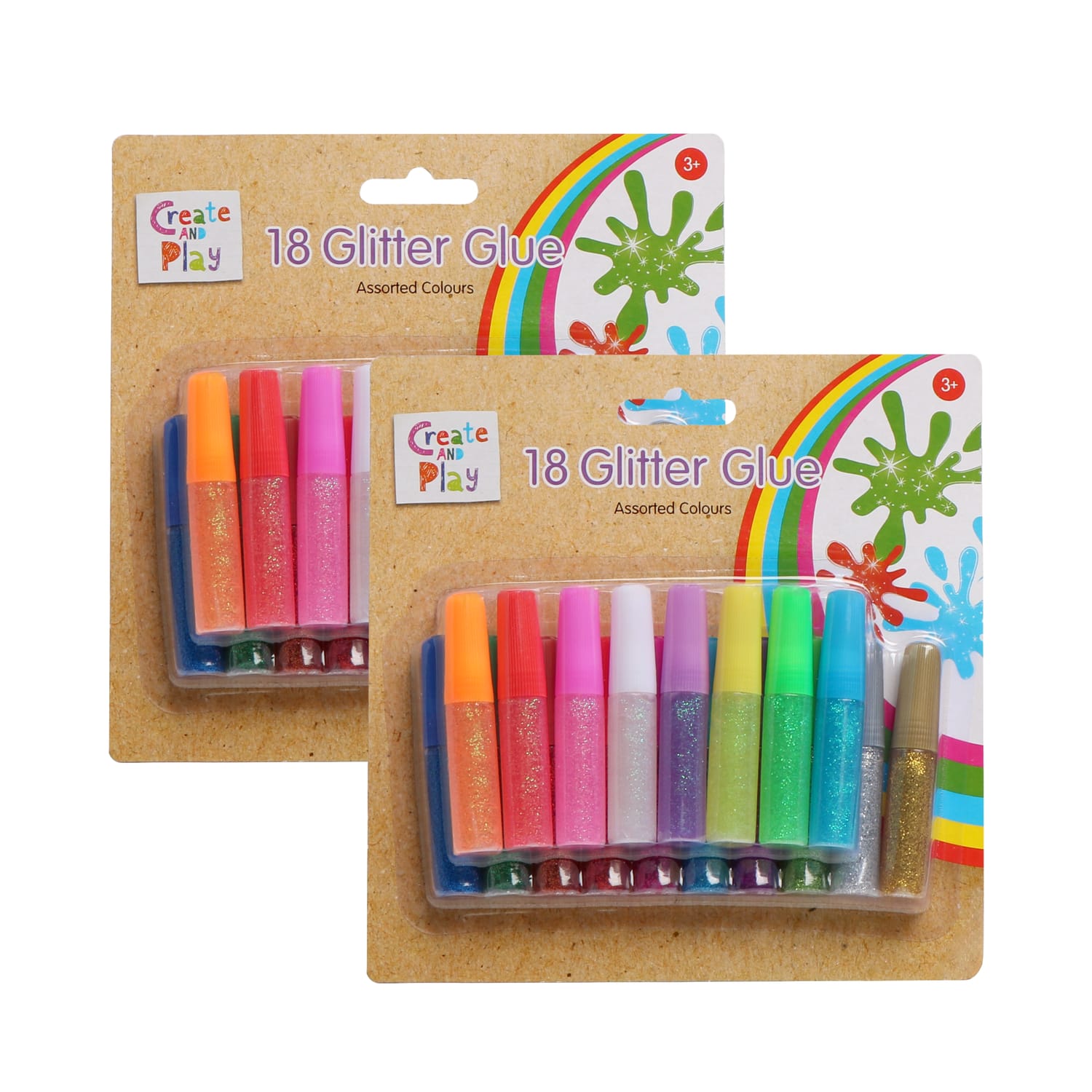 Create And Play 18 Glitter Glue x2 | Home Bargains