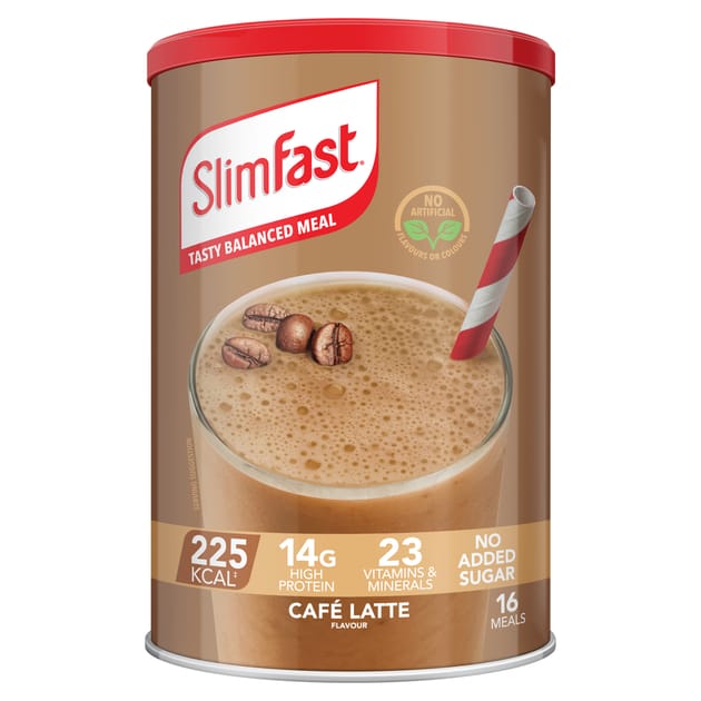 SlimFast Shake Powder 584g - Cafe Latte | Home Bargains