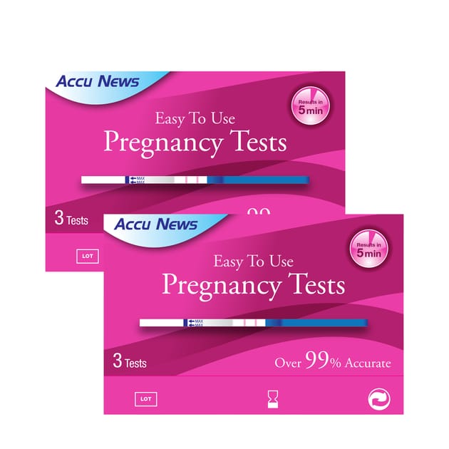 Accu News Easy To Use Pregnancy Test 3 Pack X2 Home Bargains