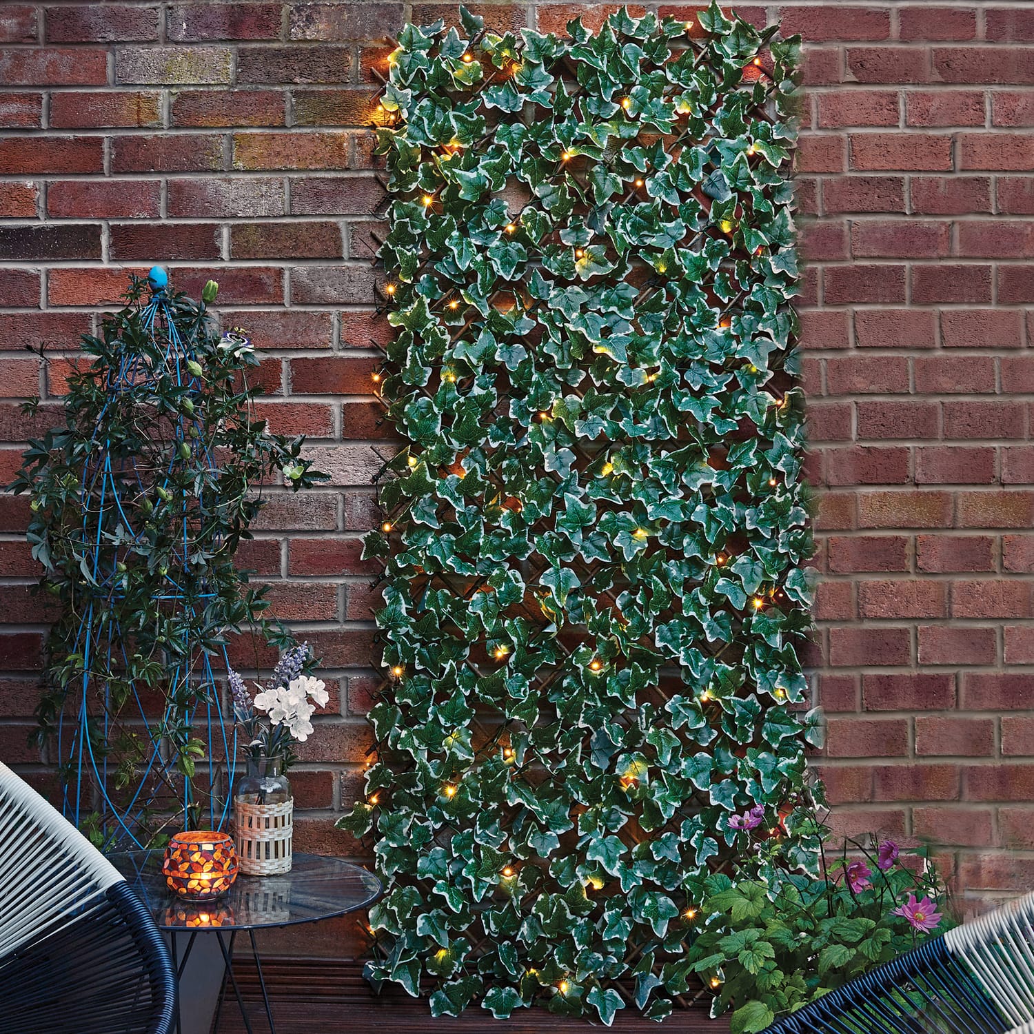 Firefly Ivy Trellis Solar Lights | Home Bargains