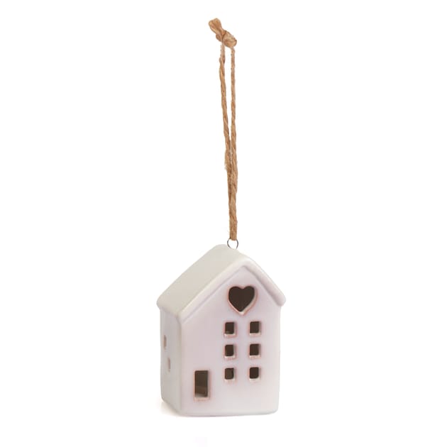 Winter Lux Light Up Ceramic House | Home Bargains