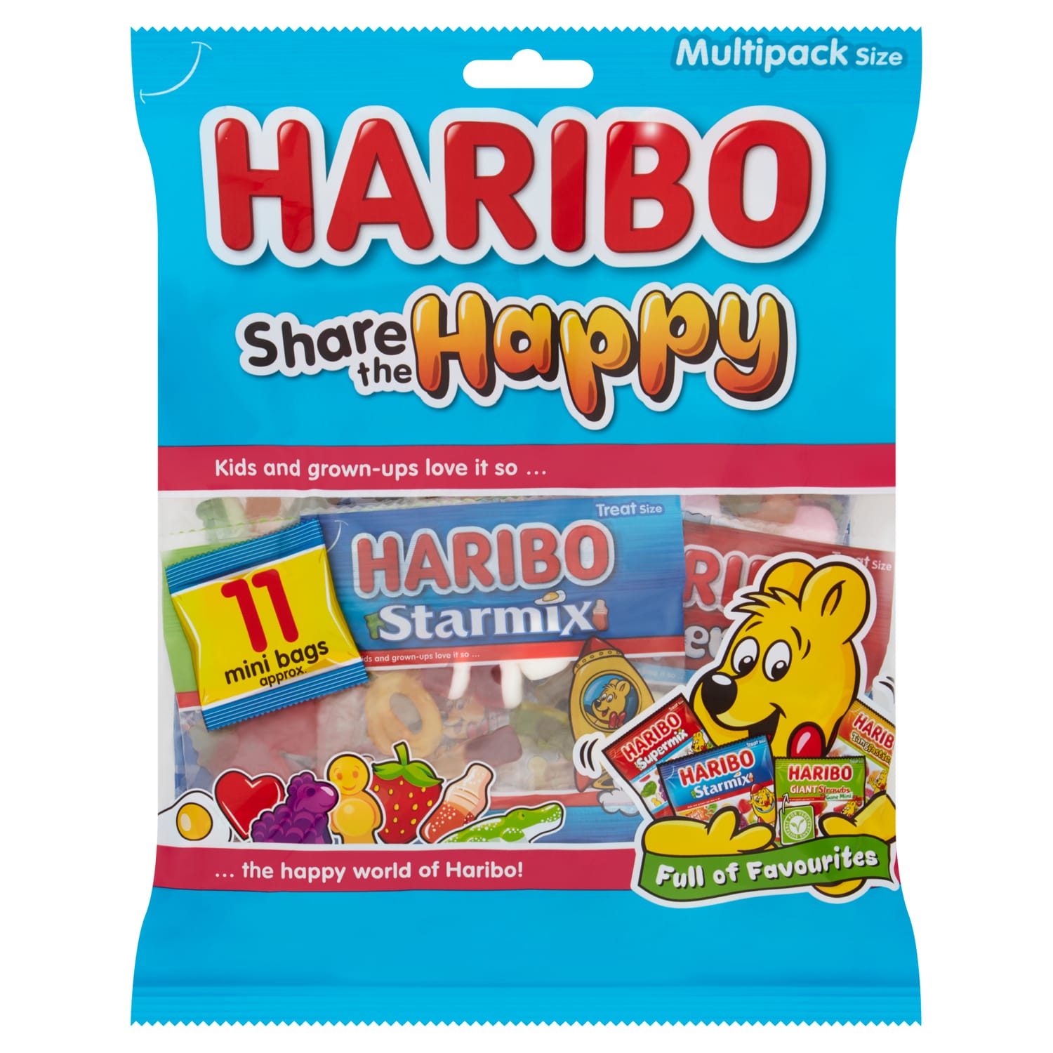 Haribo Share The Happy 11 Mini Bags 176g | Home Bargains
