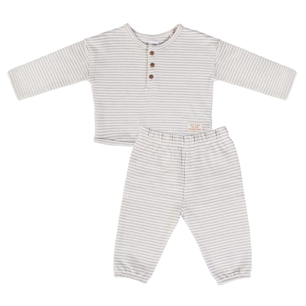 Pure Baby Stripe Knit Set | Home Bargains