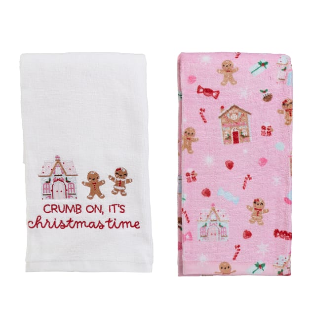 Gingerbread Tea Towels 2 Pack - Gingerbread | Home Bargains