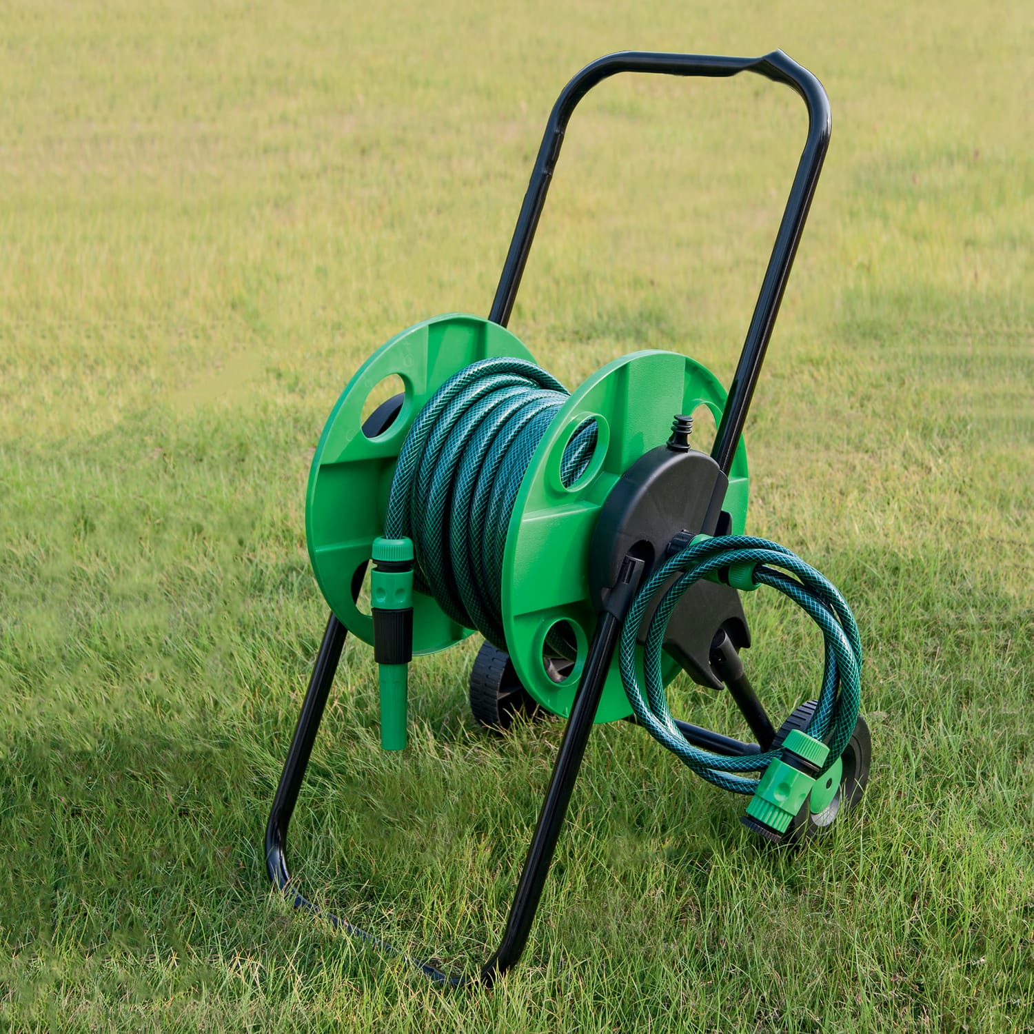 Jardin Hose Reel Trolley Set 25m | Home Bargains