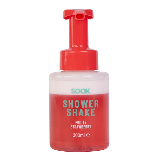 Soak Shower Shake 300ml - Fruity Strawberry | Home Bargains