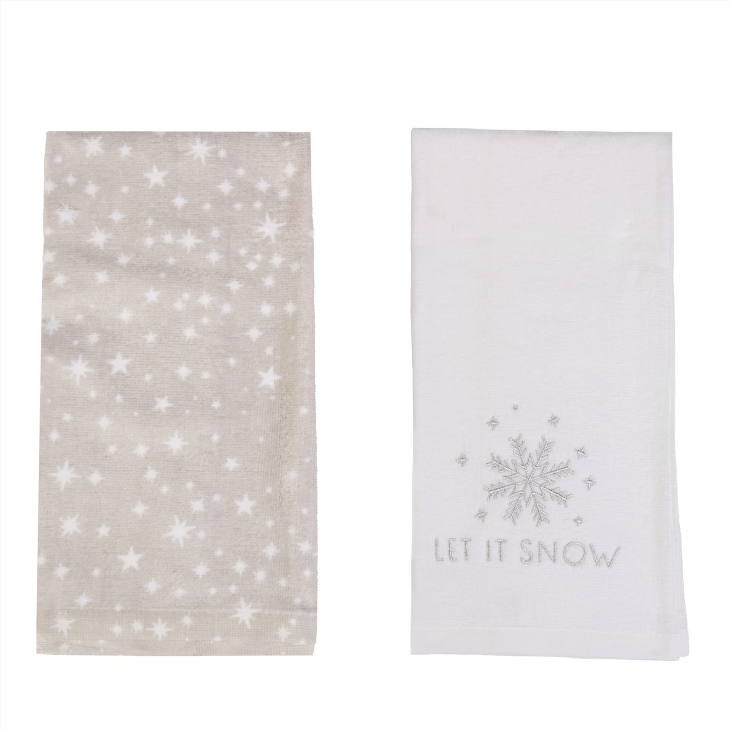 Festive Feeling Tea Towels 2 Pack - Snowflake | Home Bargains