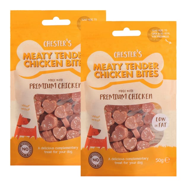 Chester's Meaty Tender Chicken Bites 50g x2 | Home Bargains