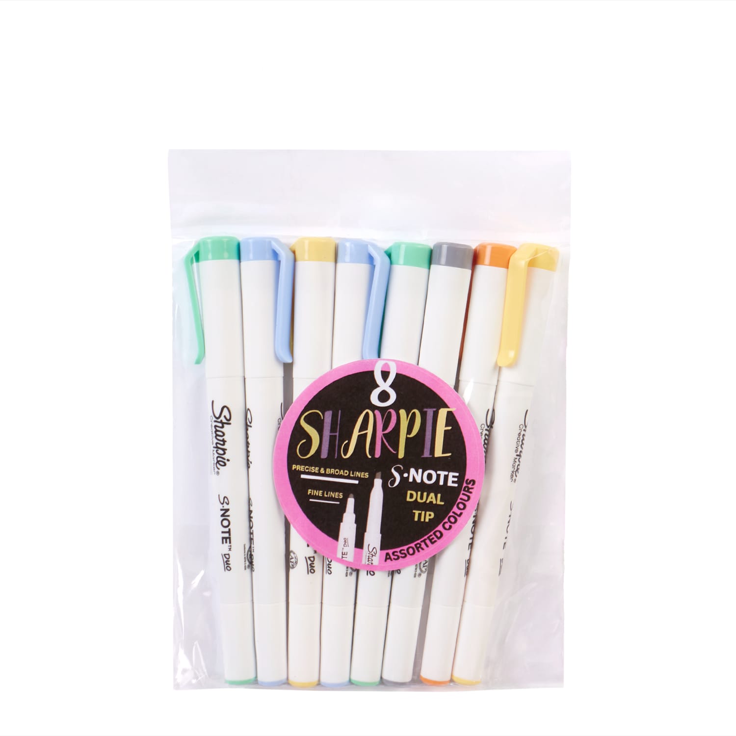 Sharpie S-Note Dual Tip 8 Pack | Home Bargains