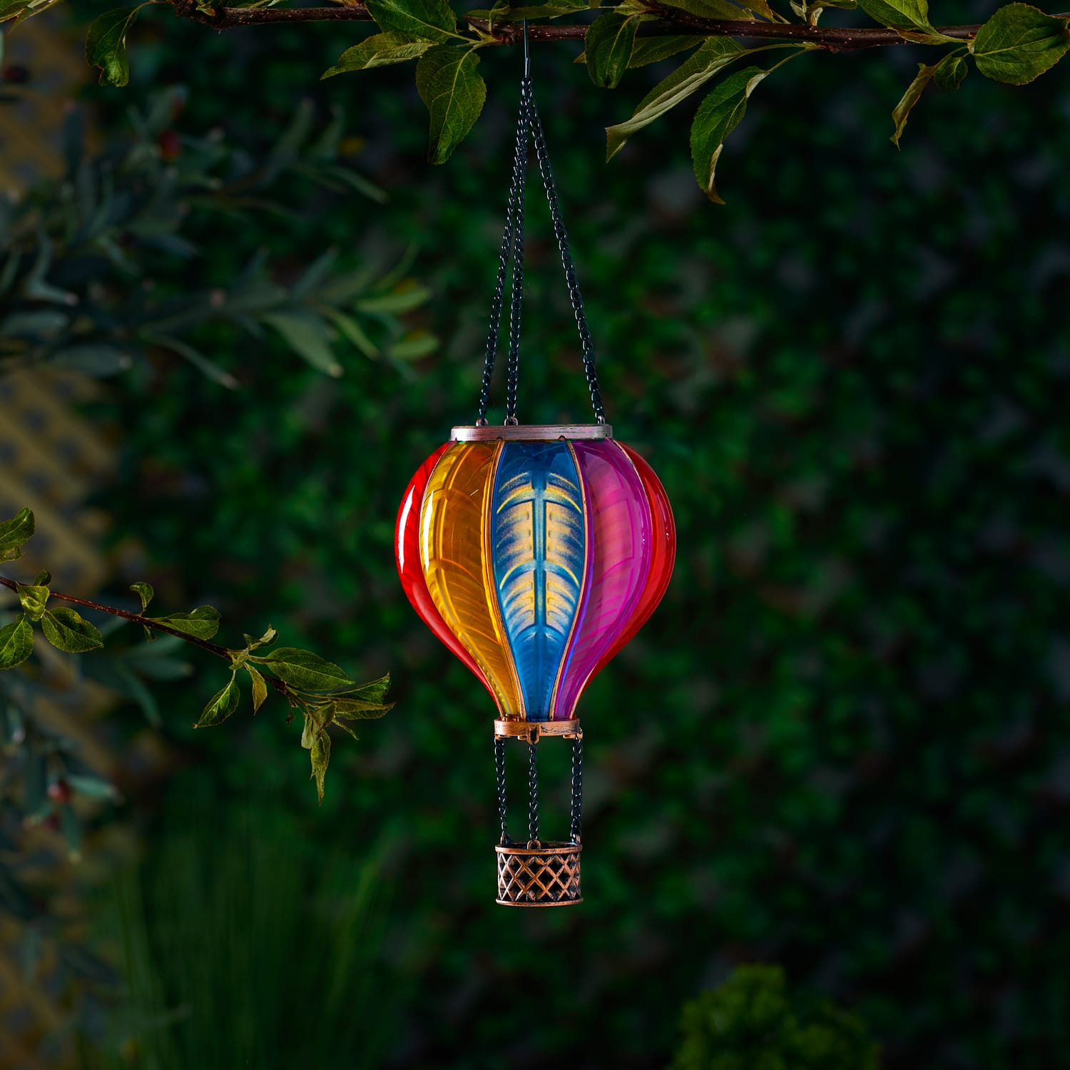 Firefly Hanging Hot Air Balloon Solar Light | Home Bargains