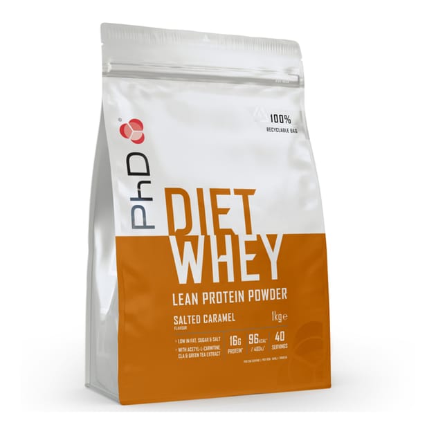 PhD Diet Whey Protein Powder 1kg - Salted Caramel | Home Bargains