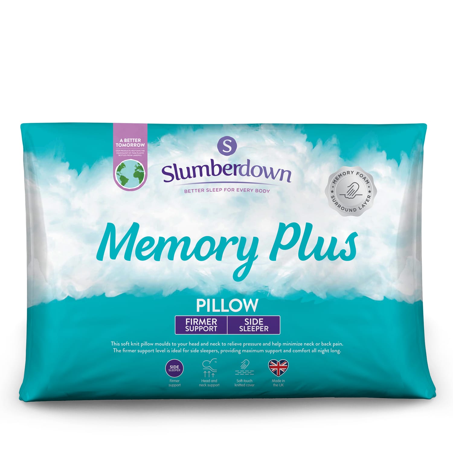 Slumberdown Memory Foam Plus Pillow | Home Bargains