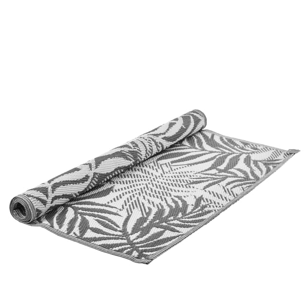 The Outdoor Living Collection Garden Rug 120 x 180cm - Grey Leaf | Home ...