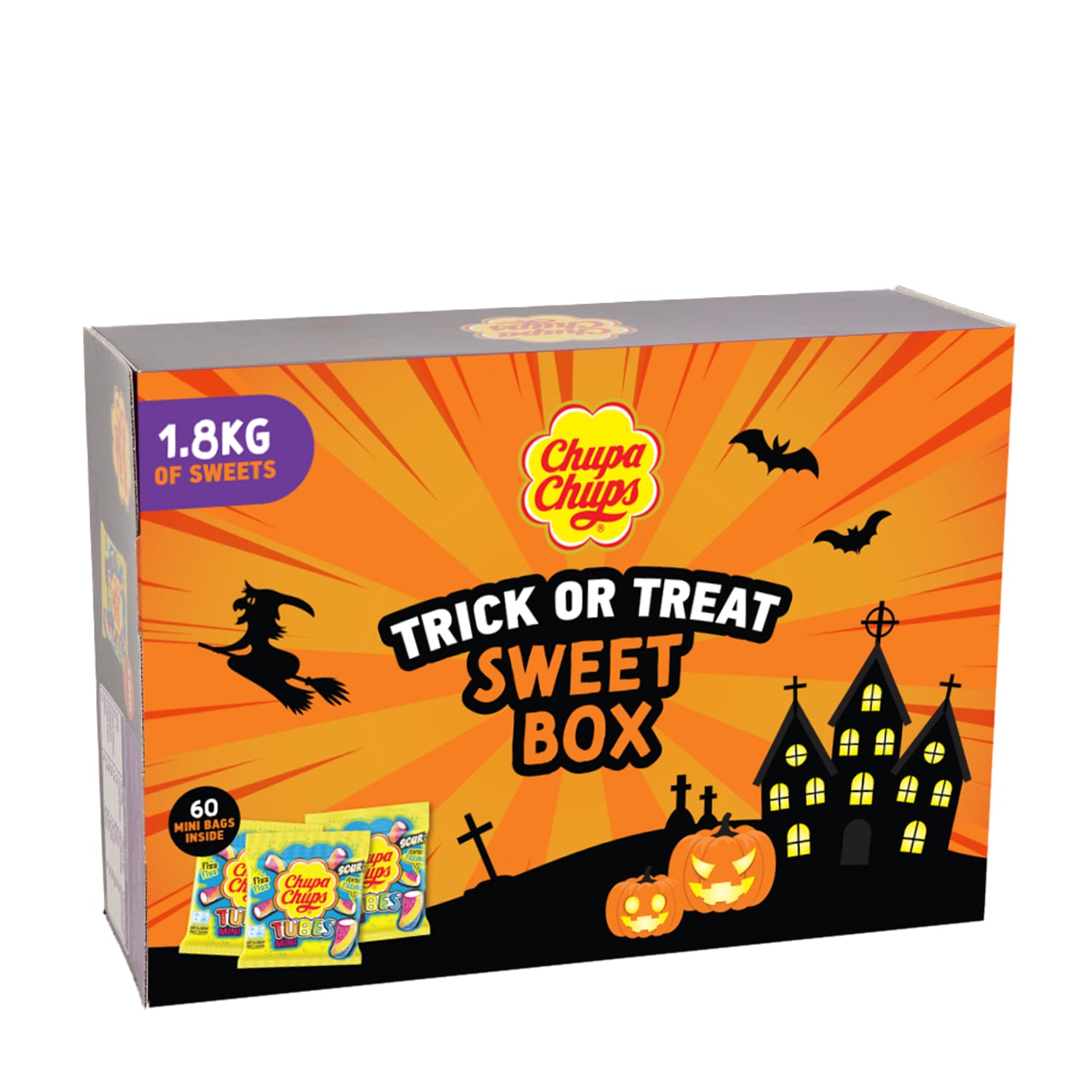 Chupa Chups Trick Or Treat Sweet Box 1.8kg | Home Bargains