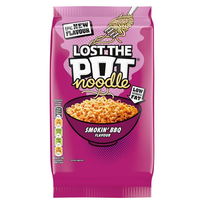 Pot Noodle Lost The Pot Noodle Smokin Bbq 85g X16 Home Bargains