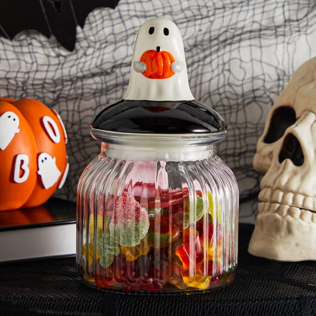 Hallow Scream Sweet Jar With Ceramic Lid - Ghost | Home Bargains