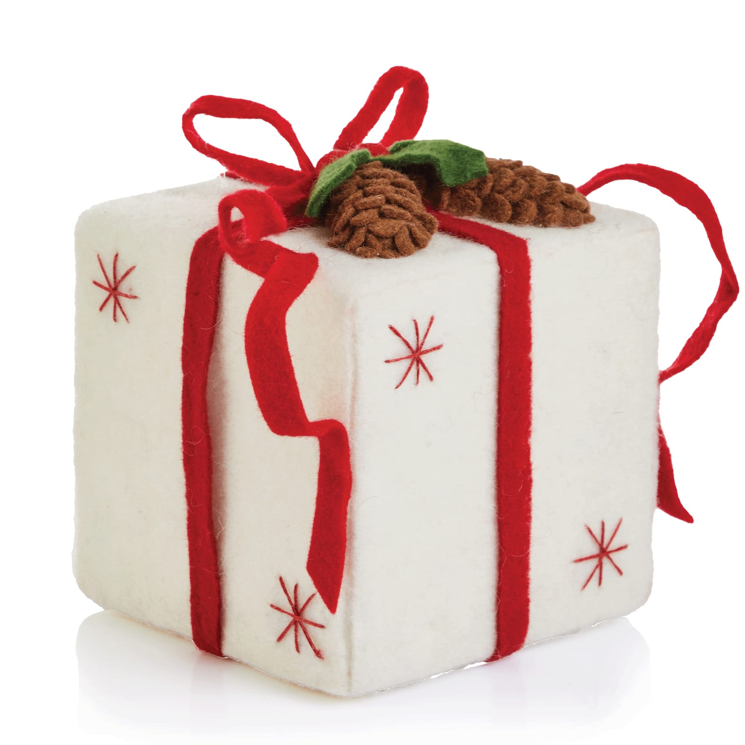 Winter Charm Large Felt Christmas Present Decoration | Home Bargains