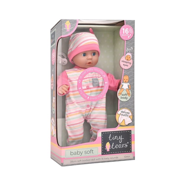 Tiny Tears Baby Soft Doll With Sound | Home Bargains