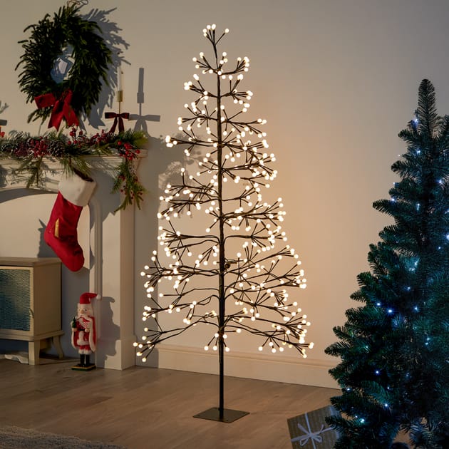 Prestige Mains Operated LED Light-Up Berry Tree 1.5m | Home Bargains