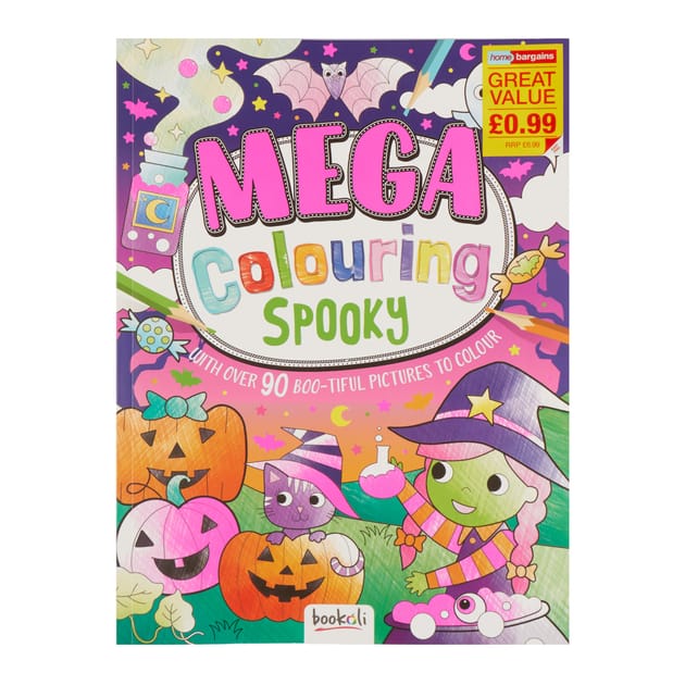 Mega Colouring Book Spooky | Home Bargains