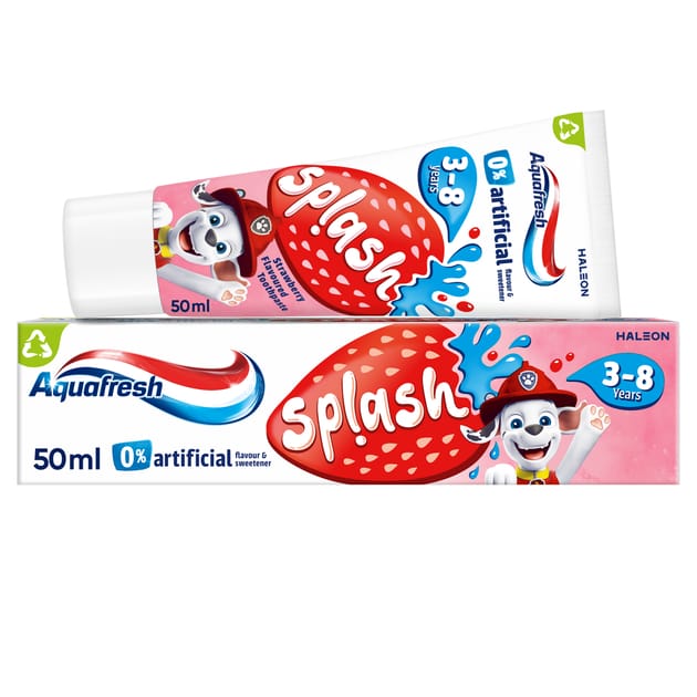 Aquafresh Splash Kids Toothpaste 3-8 Years 50ml | Home Bargains