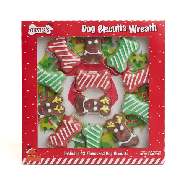 Chester's Dog Biscuits Wreath 216g | Home Bargains