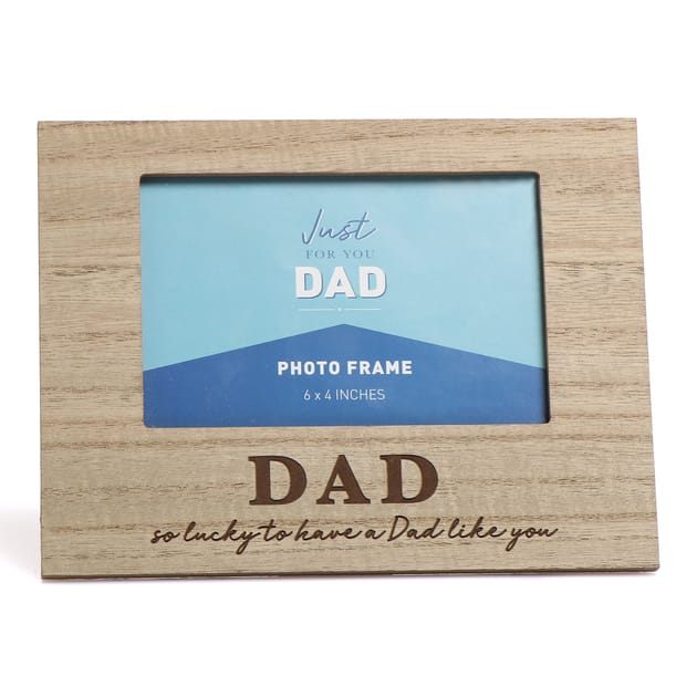 Just For You Dad Wooden Photo Frame | Home Bargains