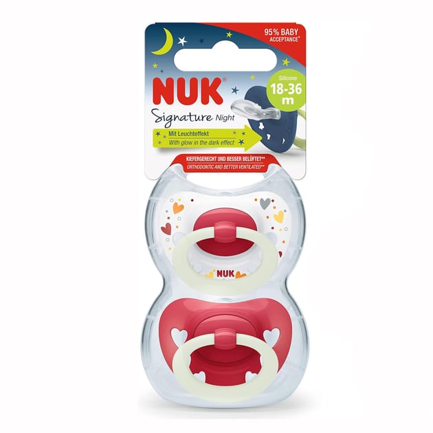 Nuk Signature Soother 18-36m - Red | Home Bargains