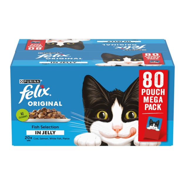 Felix Original Fish Selection in Jelly Wet Cat Food 80 x 85g | Home ...