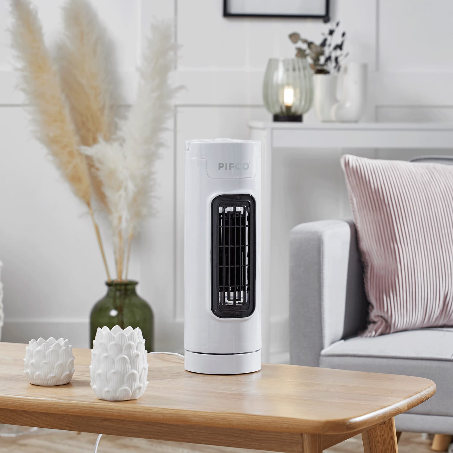 Pifco 14" Oscillating Tower Fan - White | Home Bargains