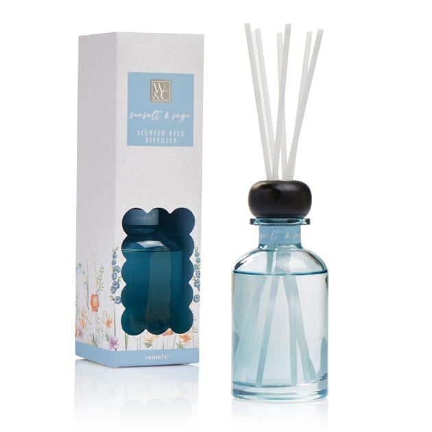 Wickford & Co Scented Reed Diffuser 200ml - Sea Salt & Sage | Home Bargains