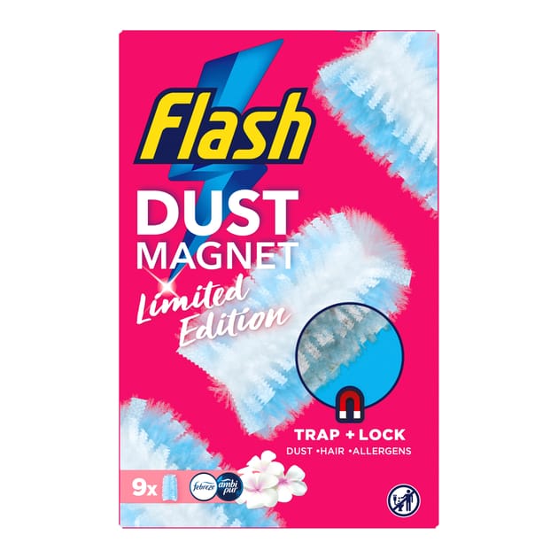Flash Duster Dust Magnet Trap & Lock 9 Refills | Home Bargains
