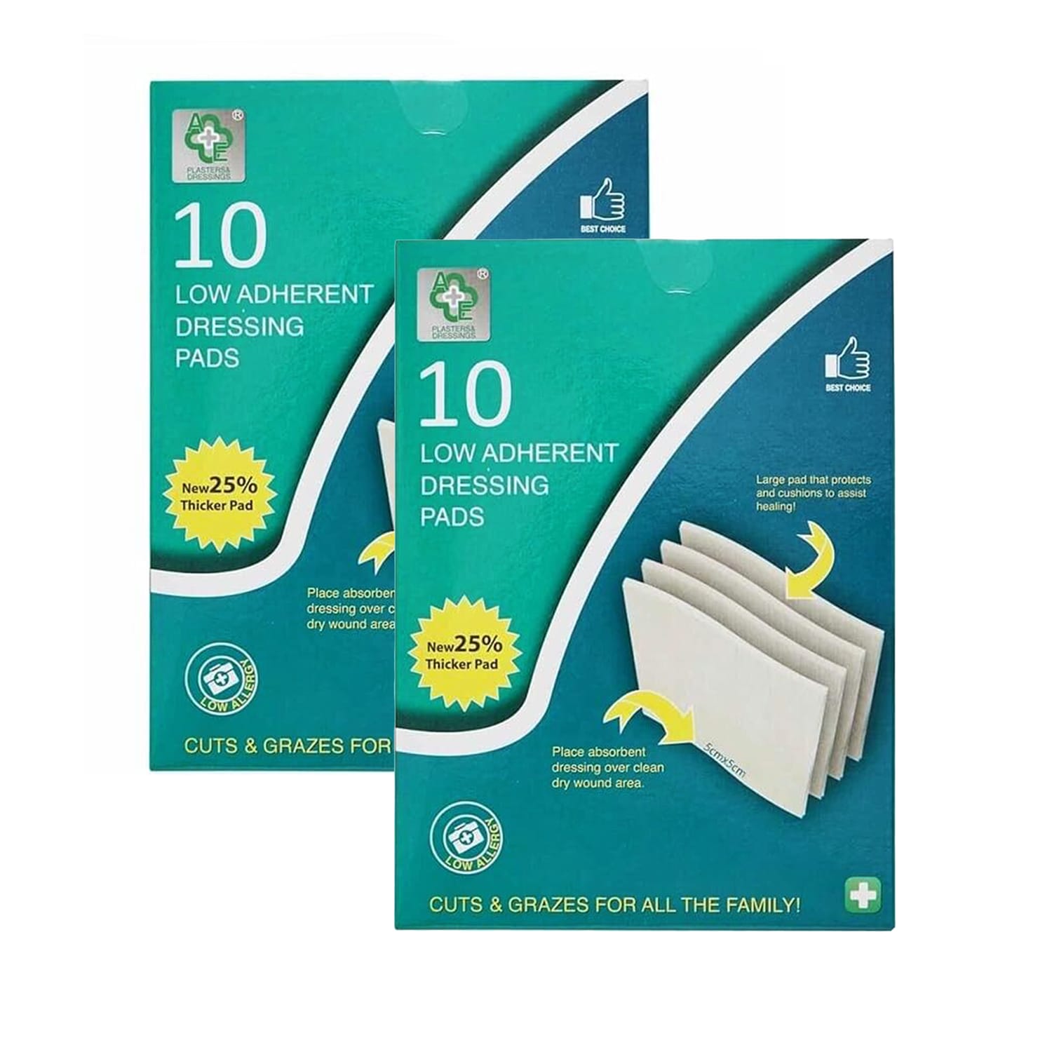 Low Adherent Dressing Pads 10pk x2 | Home Bargains