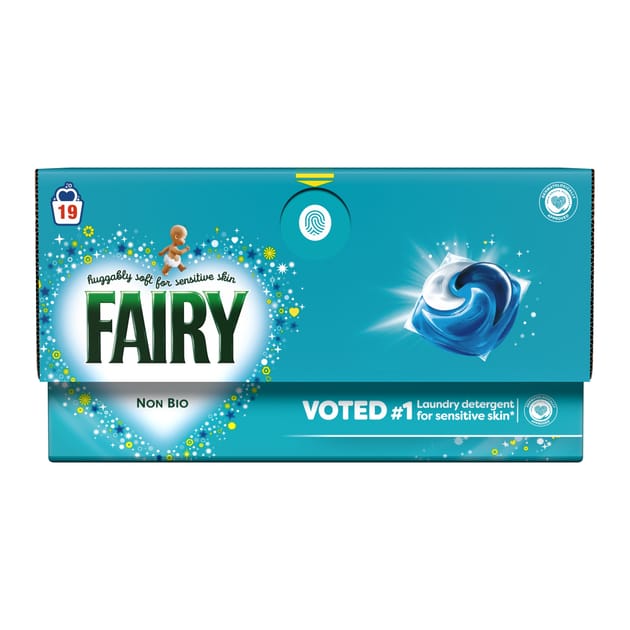 Fairy Non Bio Washing Liquid Pods 19 Washes | Home Bargains
