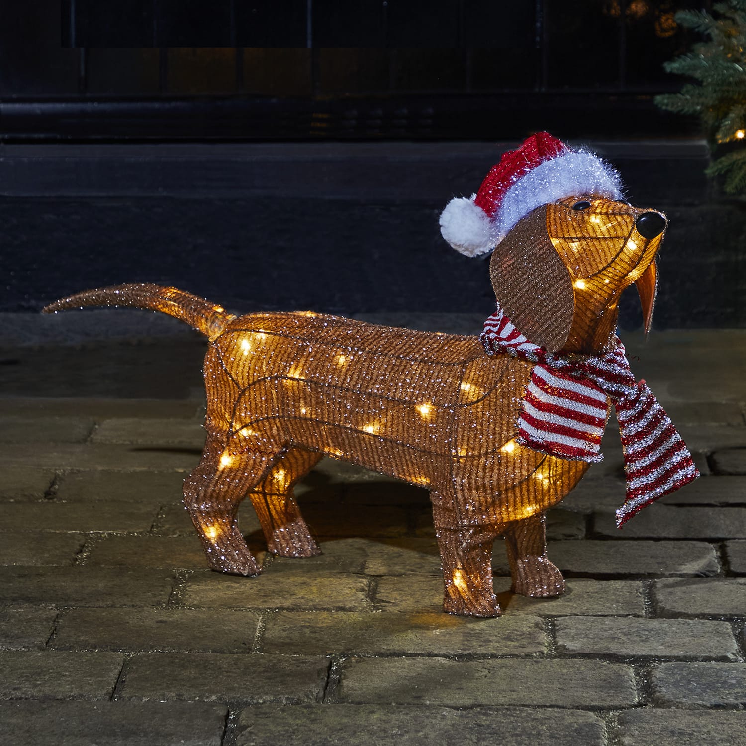 Prestige Battery Operated LED Dachshund Dog | Home Bargains
