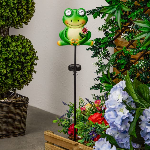 Firefly Solar Light Co Animated Eyes Solar Light Stake - Frog | Home ...