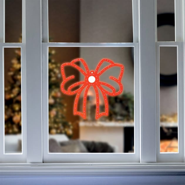 Prestige Mains Operated LED Twinkle Window Decoration 30cm - Bow | Home ...
