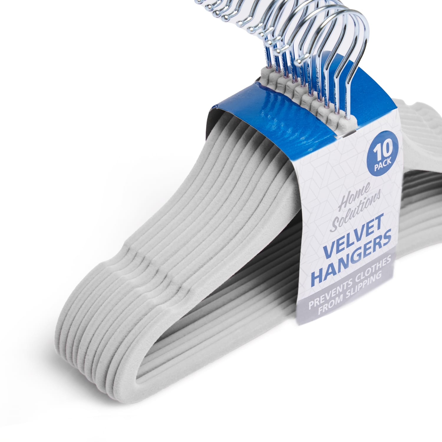 Home Solutions 10 Non-Slip Velvet Hangers | Home Bargains