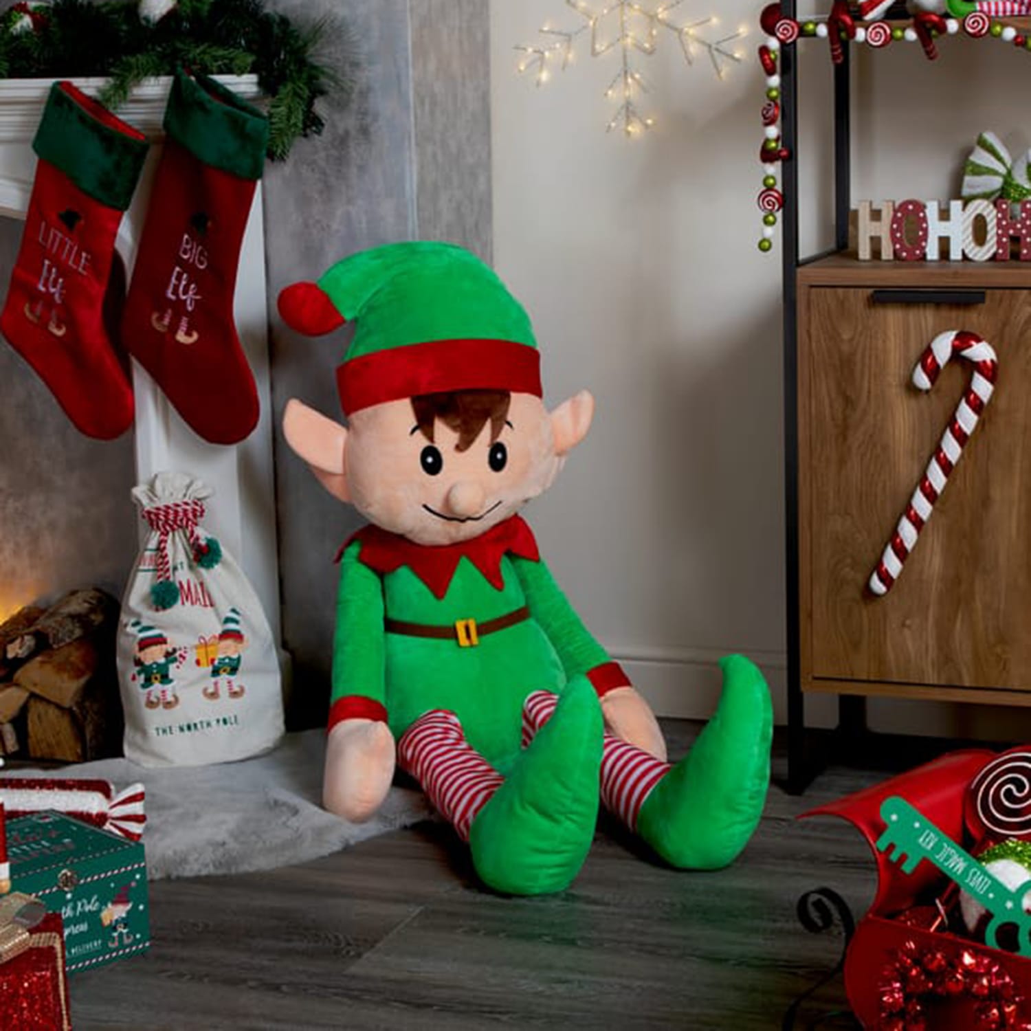 Made By Elves Giant Plush Elf | Home Bargains