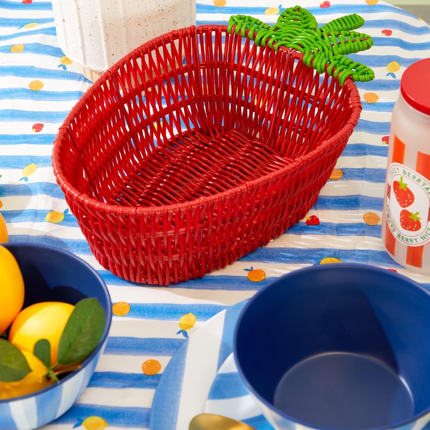 The Outdoor Edit Mediterranean Fruit Shaped Baskets - Strawberry | Home ...