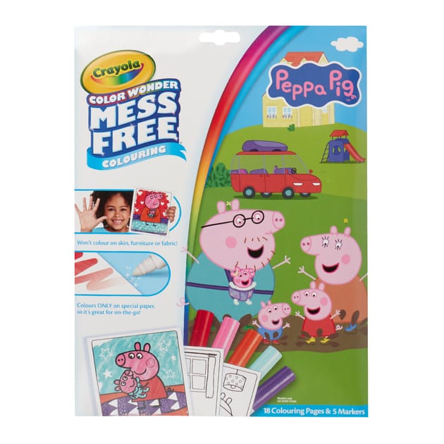 crayola color wonder peppa pig coloring pages set