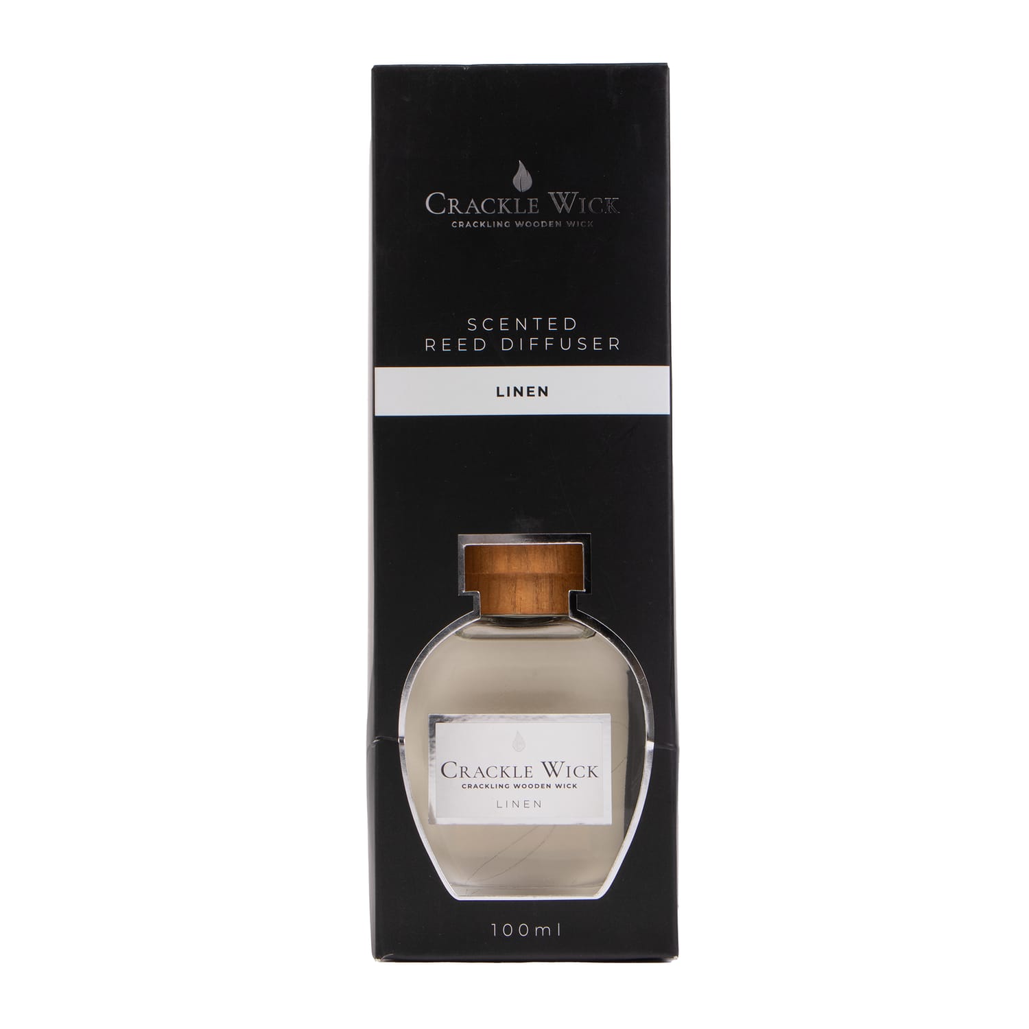 Crackle Wick Scented Reed Diffuser 100ml - Linen | Home Bargains