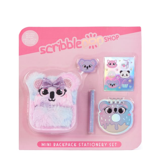 Scribble Pop Shop Mini Backpack Stationery Set | Home Bargains