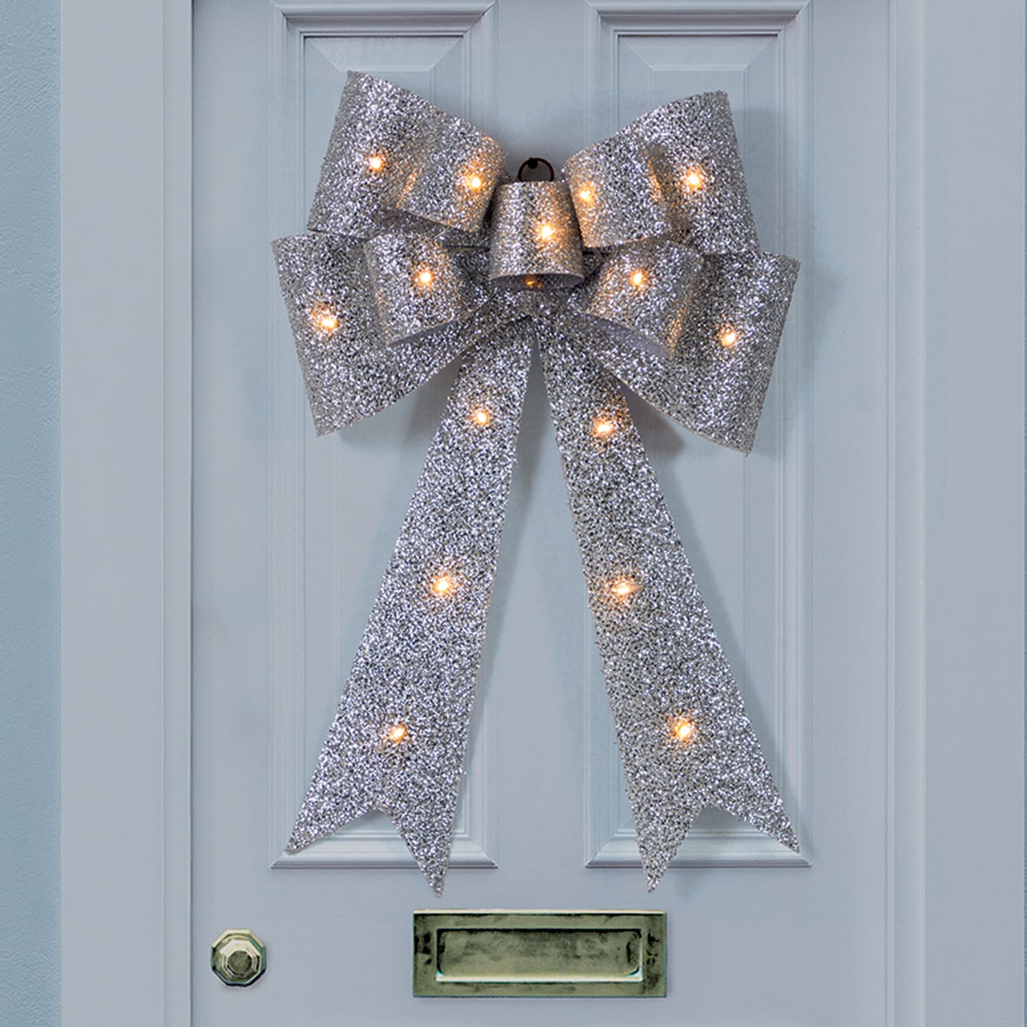 Festive Feeling Battery Operated Light-Up Christmas Bow | Home Bargains