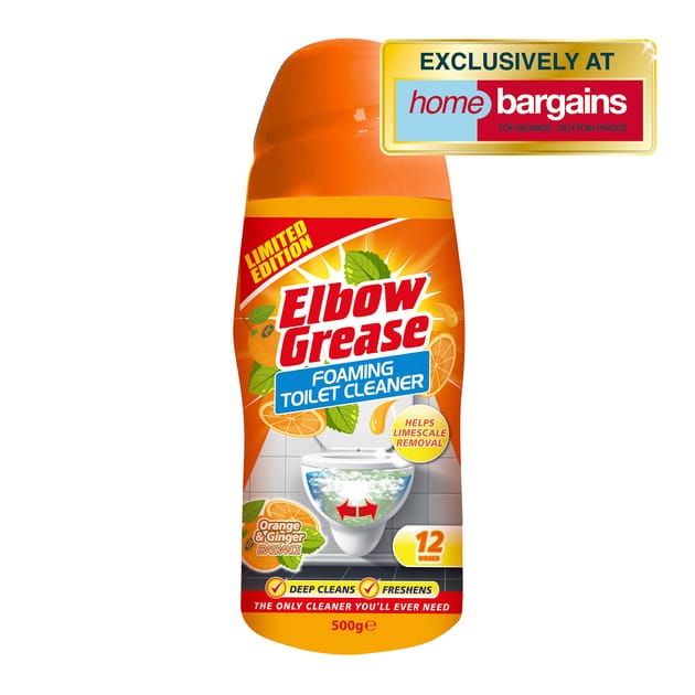 Elbow Grease Foaming Toilet Cleaner 500g - Orange & Ginger | Home Bargains