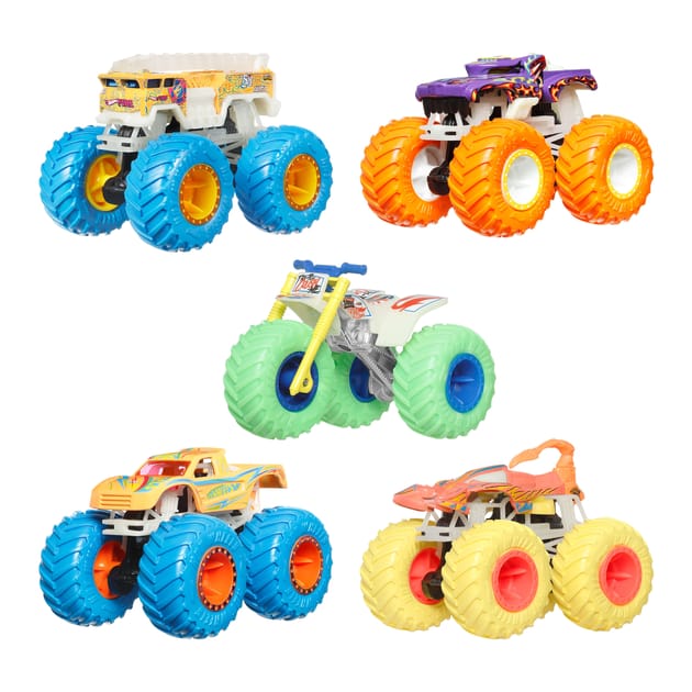 Hot Wheels Glow In The Dark Die-Cast Monster Trucks | Home Bargains