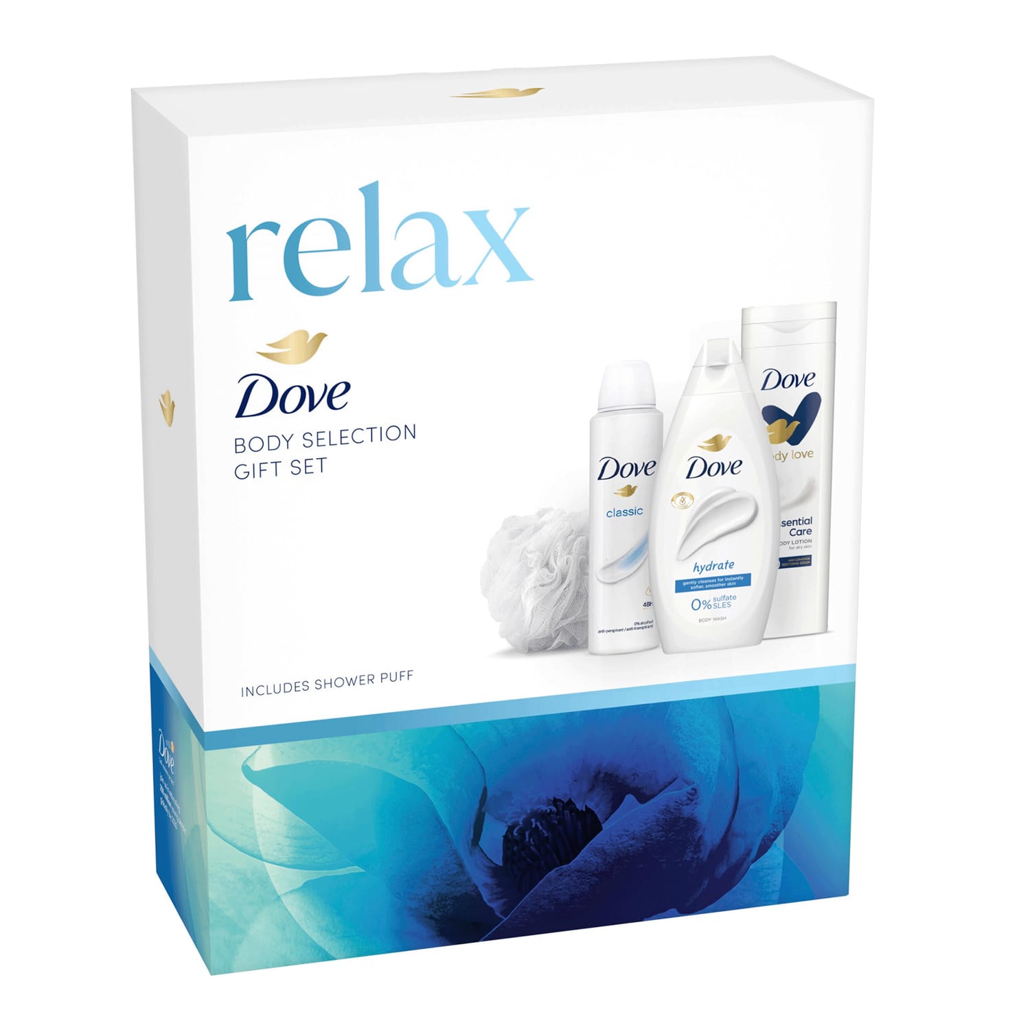 Dove Gift Set 3 Piece Selection - Relax | Home Bargains