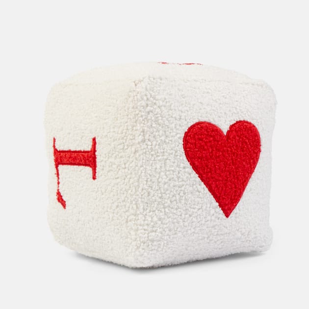 Valentines Cube Cushion - White | Home Bargains